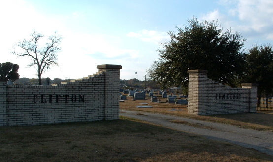 Clifton Cemetery, Clifton, Bosque, Texas, USA: Barritt Family History Pages